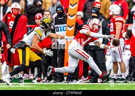 Iowa defensive back Sebastian Castro runs a drill at the NFL football ...