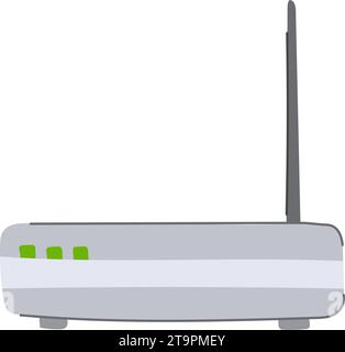 network dsl modem cartoon vector illustration Stock Vector Image & Art ...