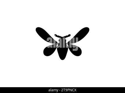 Black Wasp minimal style icon illustration design Stock Vector Image ...