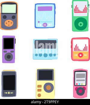 mp3 player set cartoon vector illustration Stock Vector Image & Art - Alamy