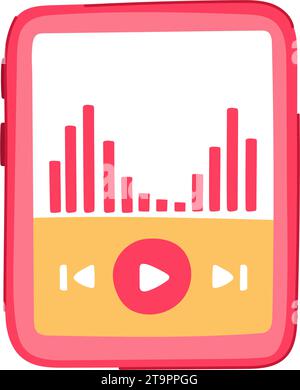 music hifi mp3 player cartoon vector illustration Stock Vector Image ...