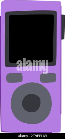 portable hifi mp3 player cartoon vector illustration Stock Vector Image ...