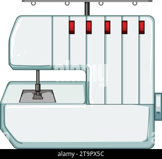 sewing overlock cartoon vector illustration Stock Vector Image & Art ...