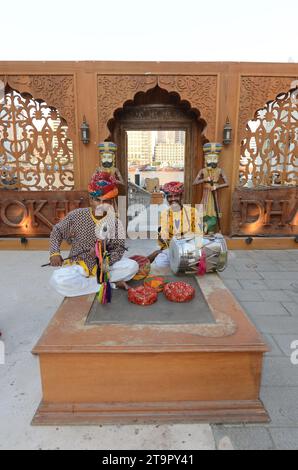 Rajasthani musicians playing traditional Rajasthani music in front of ...