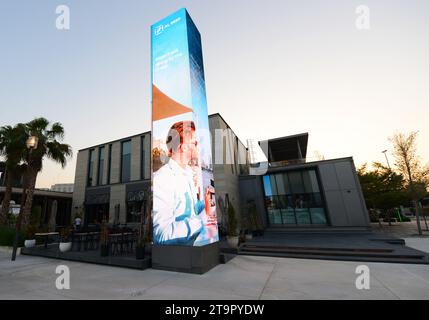 The modern Al Seef waterfront promenade along the Dubai Creek, Dubai ...