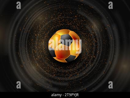 Luxury sport background with golden dots and soccer ball. Vector banner ...