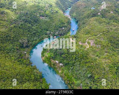 An aerial view of Loboc River, Bohol in the Philippines Stock Photo - Alamy
