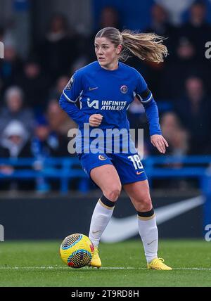 Chelsea's Maren Mjelde during the Barclays FA WSL match at Kingsmeadow ...