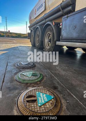 A Repsol service station with the new brand image, on June 27, 2025, in ...