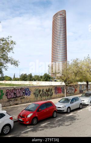 The Torre Sevilla office and hotel building in Seville, Spain on April ...