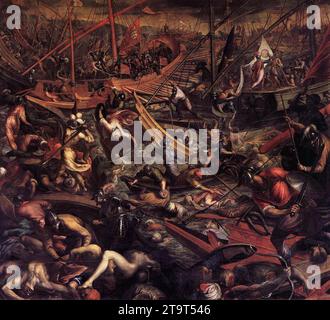 Naval Victory of the Venetians at Jaffa 1590s. 1095 Sante Peranda ...