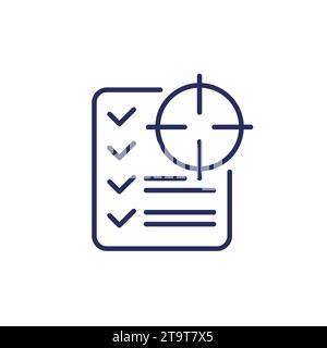 Goals line icon with a checklist Stock Vector Image & Art - Alamy