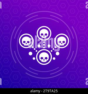 Botnet icon, network with bots, vector Stock Vector Image & Art - Alamy