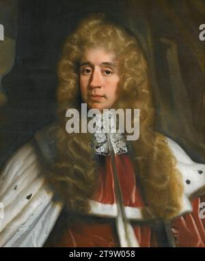 A portrait of George, 1st Baron Jeffreys of Wem, painted by John Riley ...