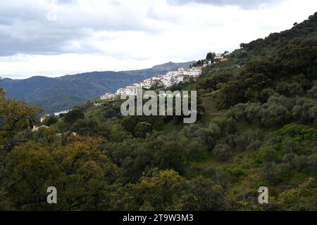 Jubrique, panoramic view. Serranía de Ronda, Málaga, Andalusia, Spain ...