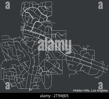 Street roads map of the CITY OF HIDDEN HILLS, LOS ANGELES CITY COUNCIL ...
