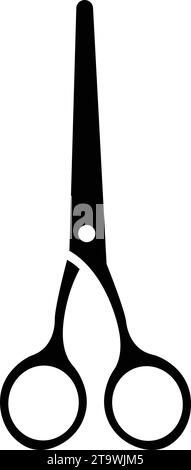 Scissor sign. Flat icon style. Scissors black on transparent background ...