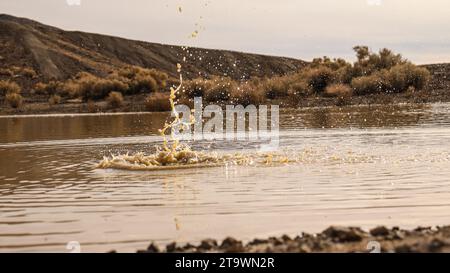 Water Splashing Mojave Desert Stock Photo - Alamy