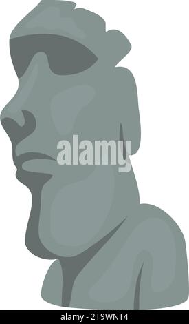 chilean moai face statue Stock Vector Image & Art - Alamy