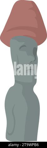 moai statue with hat Stock Vector Image & Art - Alamy