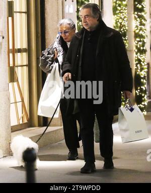 Milan, It. 27th Nov, 2023. Riccardo Muti walking in via Montenapoleone ...