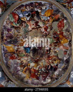 Fresco 'Holy Trinity' by Italian Renaissance painter Masaccio (1425) in ...