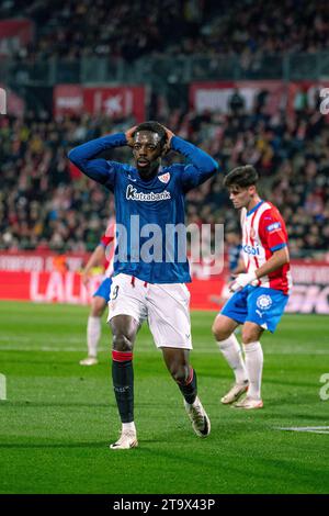 Inaki Williams of Athletic Club reacts during the La Liga match between ...