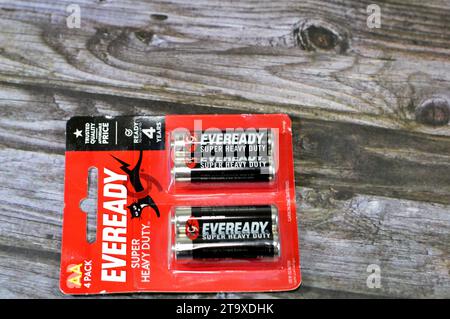 Cairo Egypt, November 6 2023: Eveready super heavy duty longer lasting ...