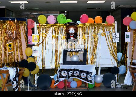 Cairo, Egypt, July 11 2021: preparations for a graduation party ...