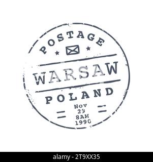 Poland round logo. Vintage travel badge with the circular name and map ...