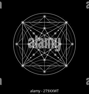 Esoteric myth and meditation pentagram, mystic sacred geometric sign ...