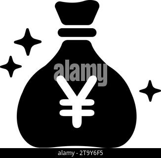 Money bag ( Japanese Yen ) vector icon illustration Stock Vector Image ...