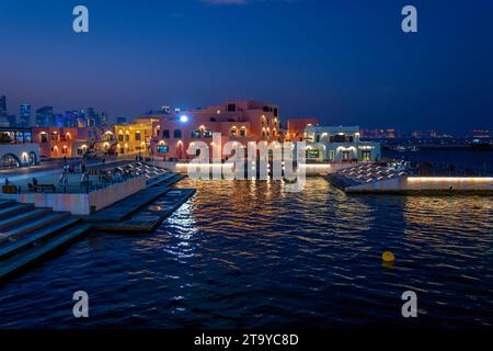 Doha, Qatar - November 27, 2023: Old Doha port redevelopment into Mina ...