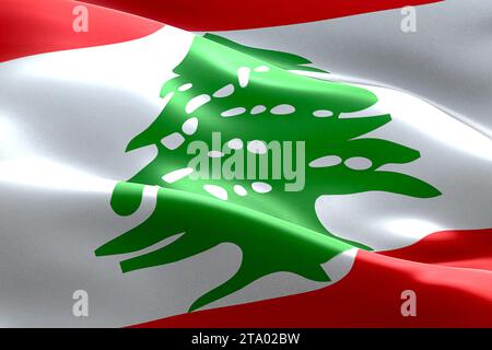 Lebanon waving flag. Lebanon national flag background texture ...