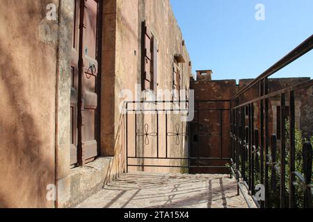 commons in an orthodox monastery (arkadi) in crete in greece Stock ...