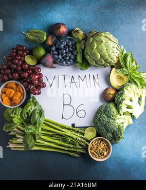 Iron rich food. Assortment of fruits and vegetables to prevent or fight ...