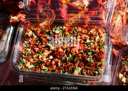 Fresh red pepper found at the market stand Stock Photo - Alamy