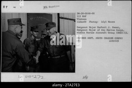 Sergeant Major Herbert J. Sweet, Sergeant Major of the Marine Corps, is ...