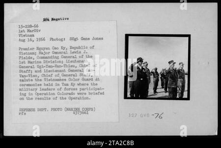 Major General Nguyen Cao Ky, Premier of South Vietnam, speaks at a ...