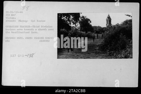 Third Division Marines advance during Operation Prairie I on October 27 ...