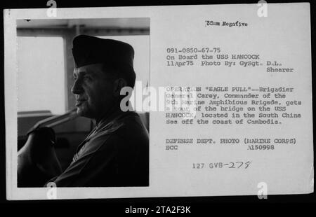 "Brigadier General Carey, Commander of the 9th Marine Amphibious ...