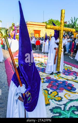 Good Friday Silent morning procession, City of Oaxaca, Mexico Stock ...