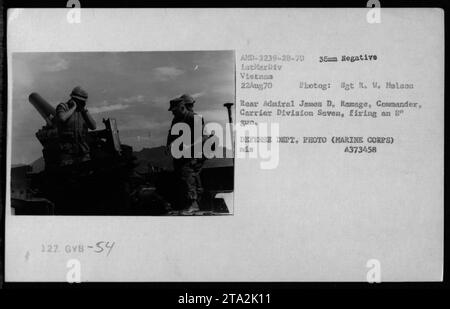 Rear Admiral James D. Ramage, Commander, Carrier Division Seven, and ...