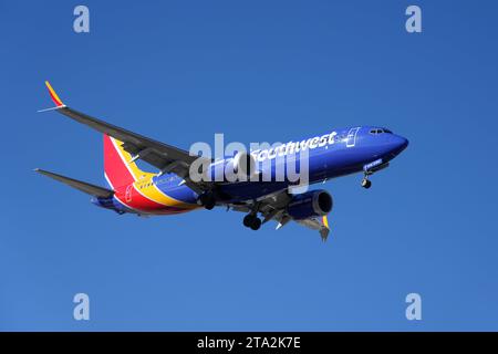 A Southwest Airlines flight prepares to land at Reagan National Airport ...
