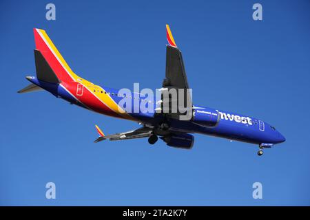 A Southwest Airlines flight prepares to land at Reagan National Airport ...