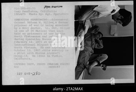 Lieutenant Colonel Edison W. Miller, a former Marine POW captured in ...