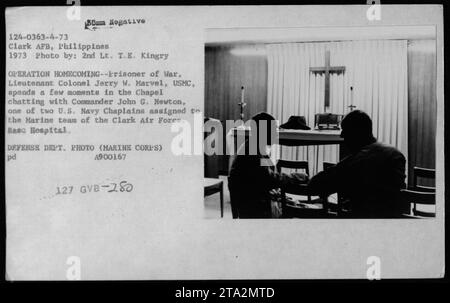 Lieutenant Colonel Jerry W. Marvel, US Marine Corps POW, receives ...