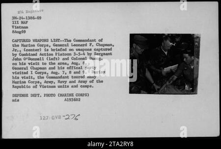 In 1969, General Leonard F. Chapman Jr., Commandant of the Marine Corps ...