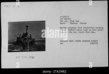 On May 7, 1965, a tank from the 3rd Marine Division landed at Quingtin ...