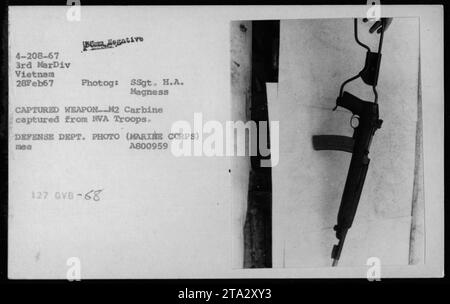 Vietnam: Weapons seized during a battle are put on display, Cu Chi ...